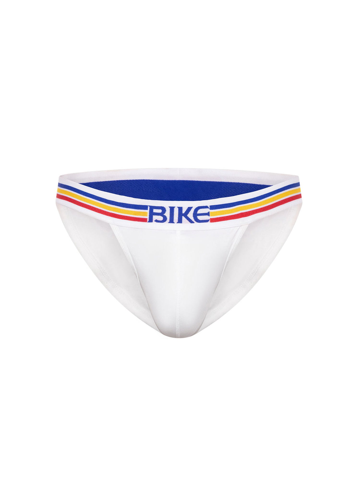 White Stretch Cotton Jock Brief Bike Athletic